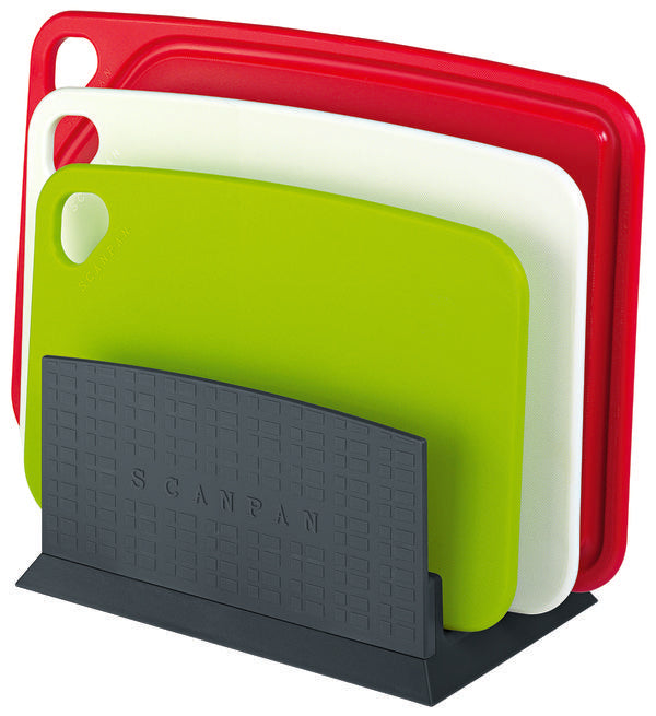 SCANPAN 4PCE CUTTING BOARD WITH STAND – Kimlins Camping World Roma