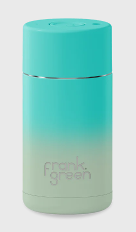 FRANK GREEN 12OZ CERAMIC REUSABLE CUP GRADIENT BONDI BLISS PUSH BUTTON ...